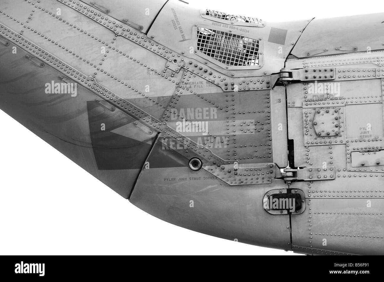 Seahawk helicopter rear fuselage assembly Stock Photo - Alamy