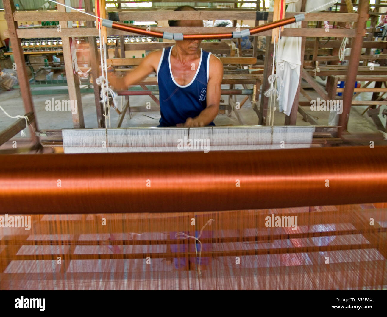Weaving silk in korat hi-res stock photography and images - Alamy
