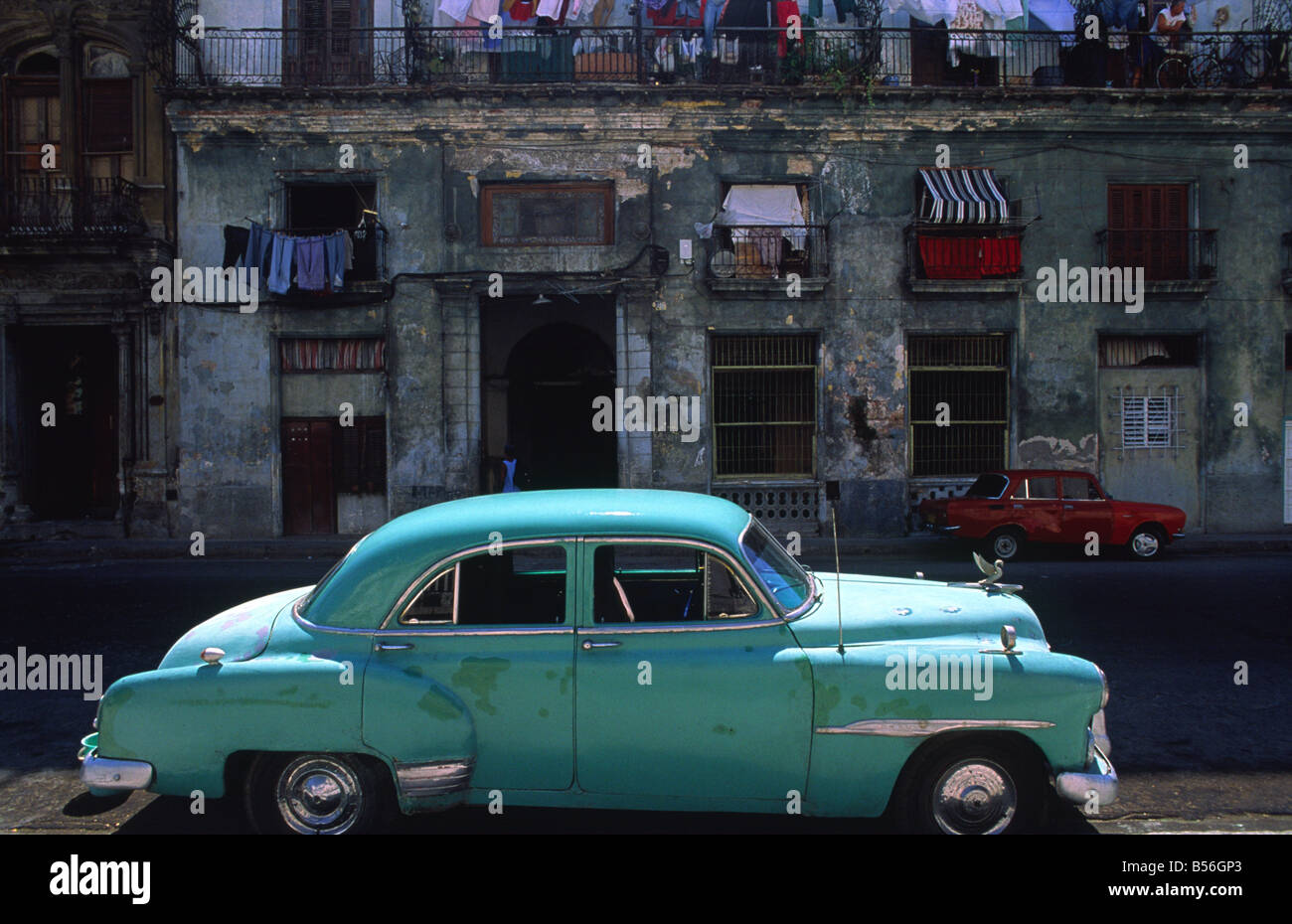 A classic American car from the 1950s in Old Havana Cuba Stock Photo ...