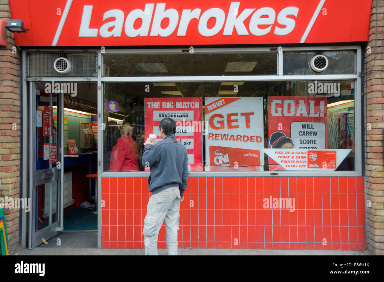 Ladbrokes betting shop london england hi-res stock photography and ...