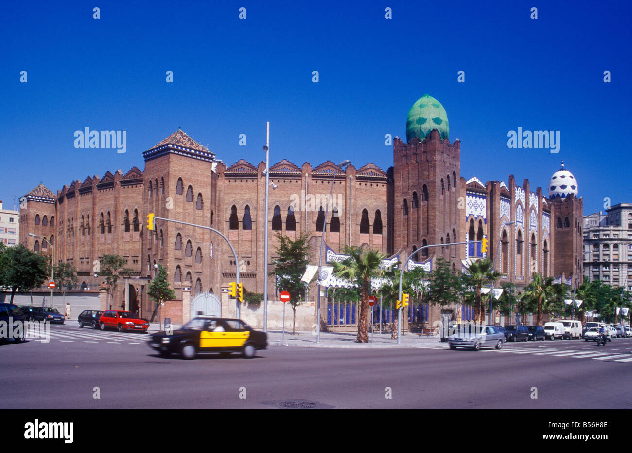 bullfighting arena in Barcelona in Spain Stock Photo - Alamy