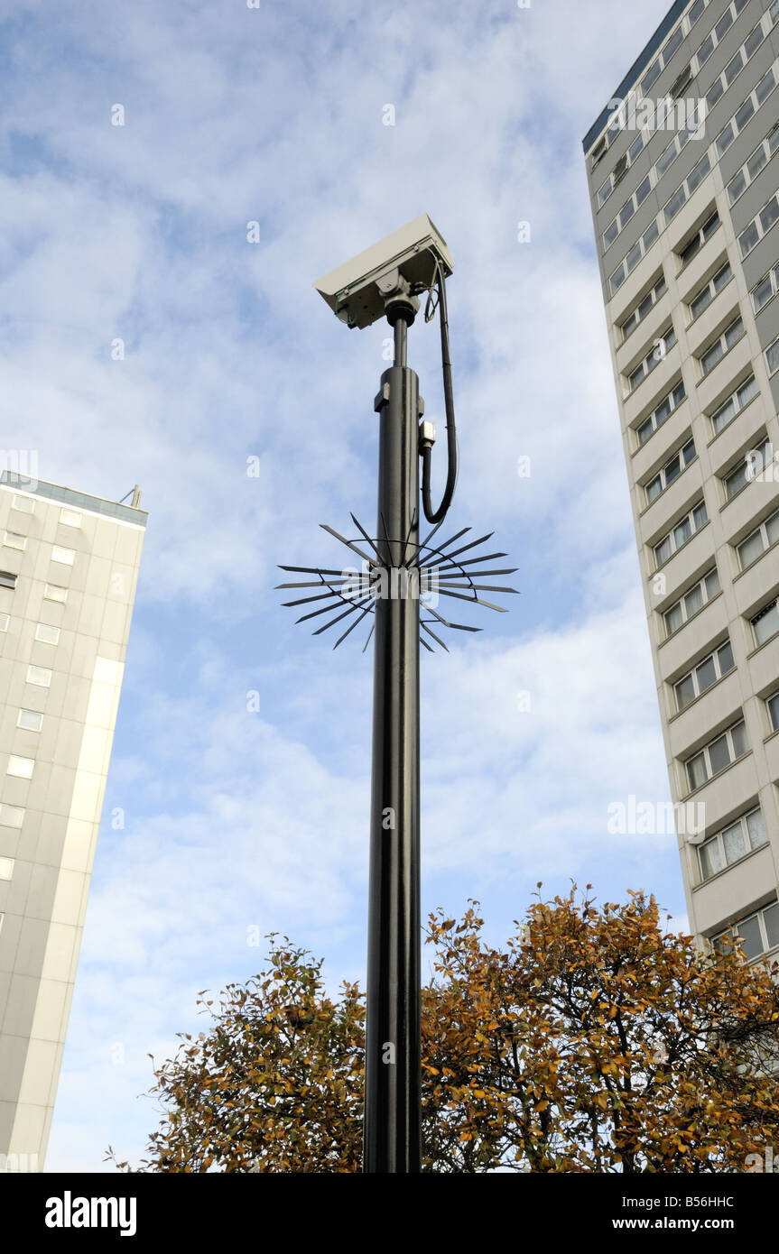 CCTV security camera on council estate Holloway Islington London ...