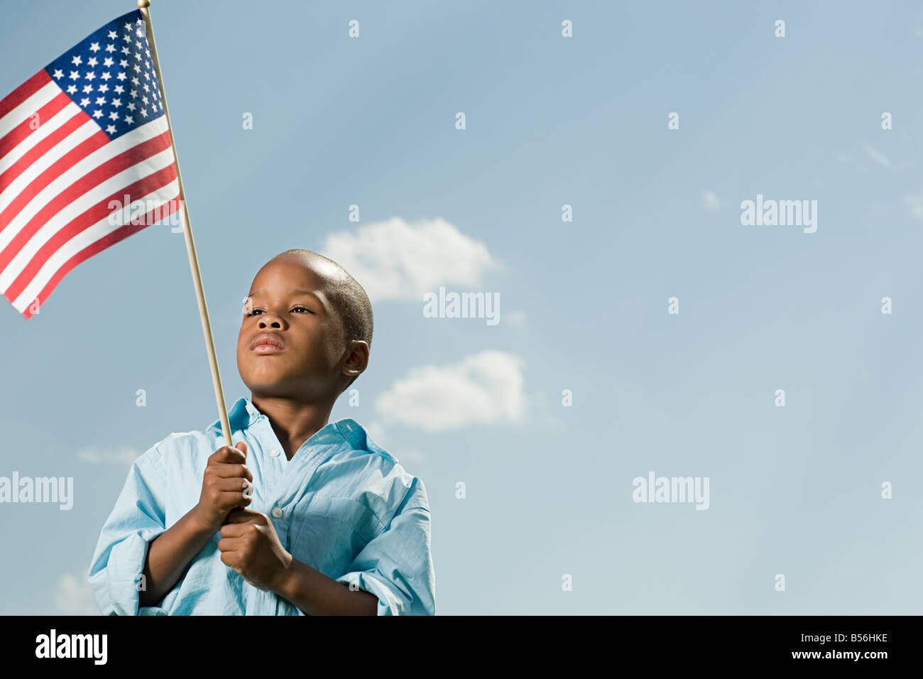 Boy waving flag hi-res stock photography and images - Alamy