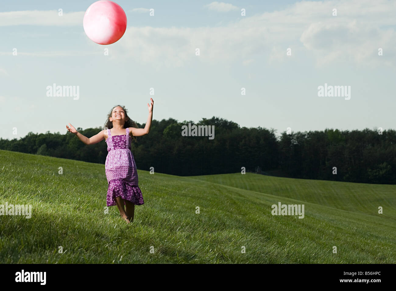 Children Girls Throwing Ball High Resolution Stock Photography and ...