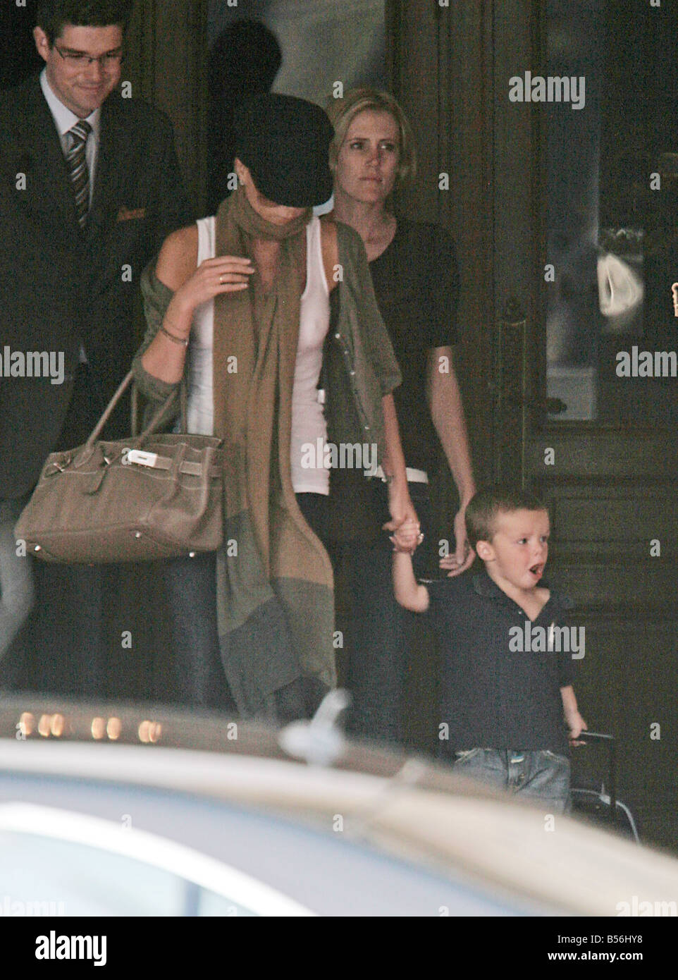 victoria beckham with her son Romeo leaving the ritz hotel paris Stock ...