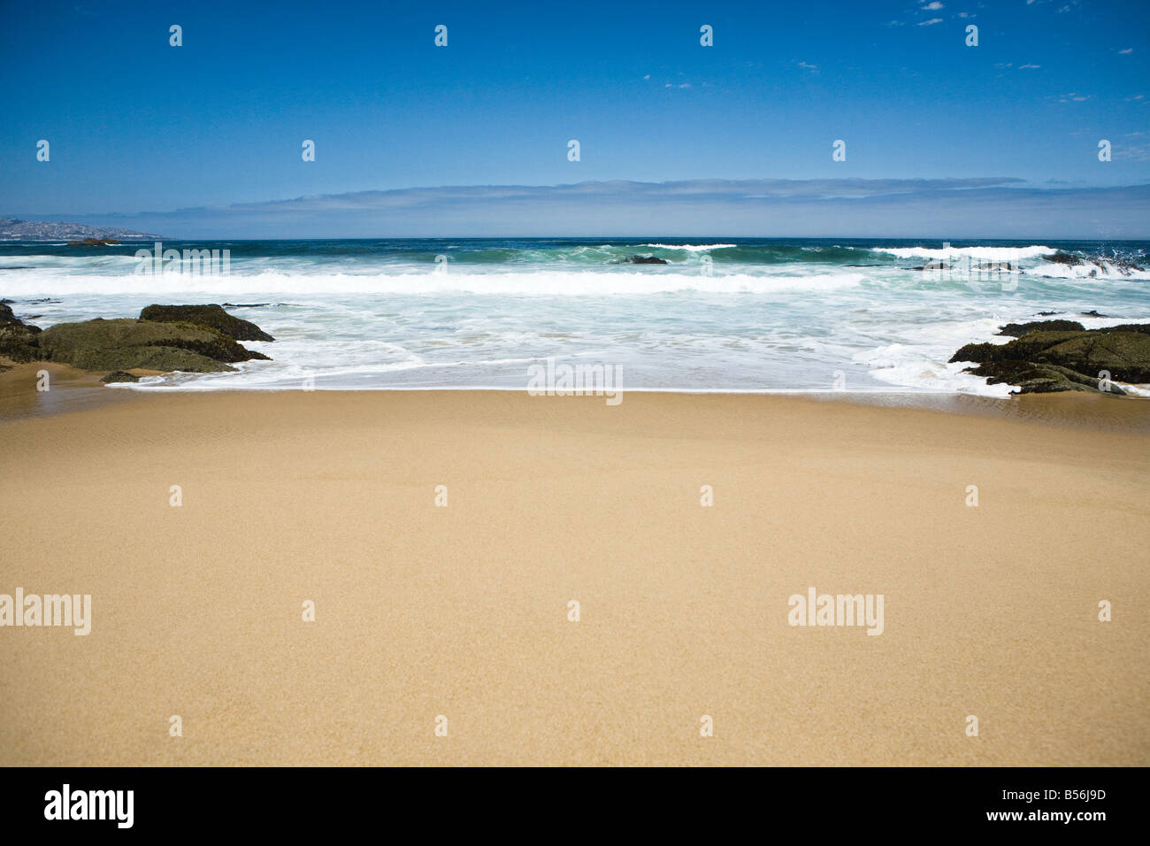 Empty beach in Chile Stock Photo - Alamy