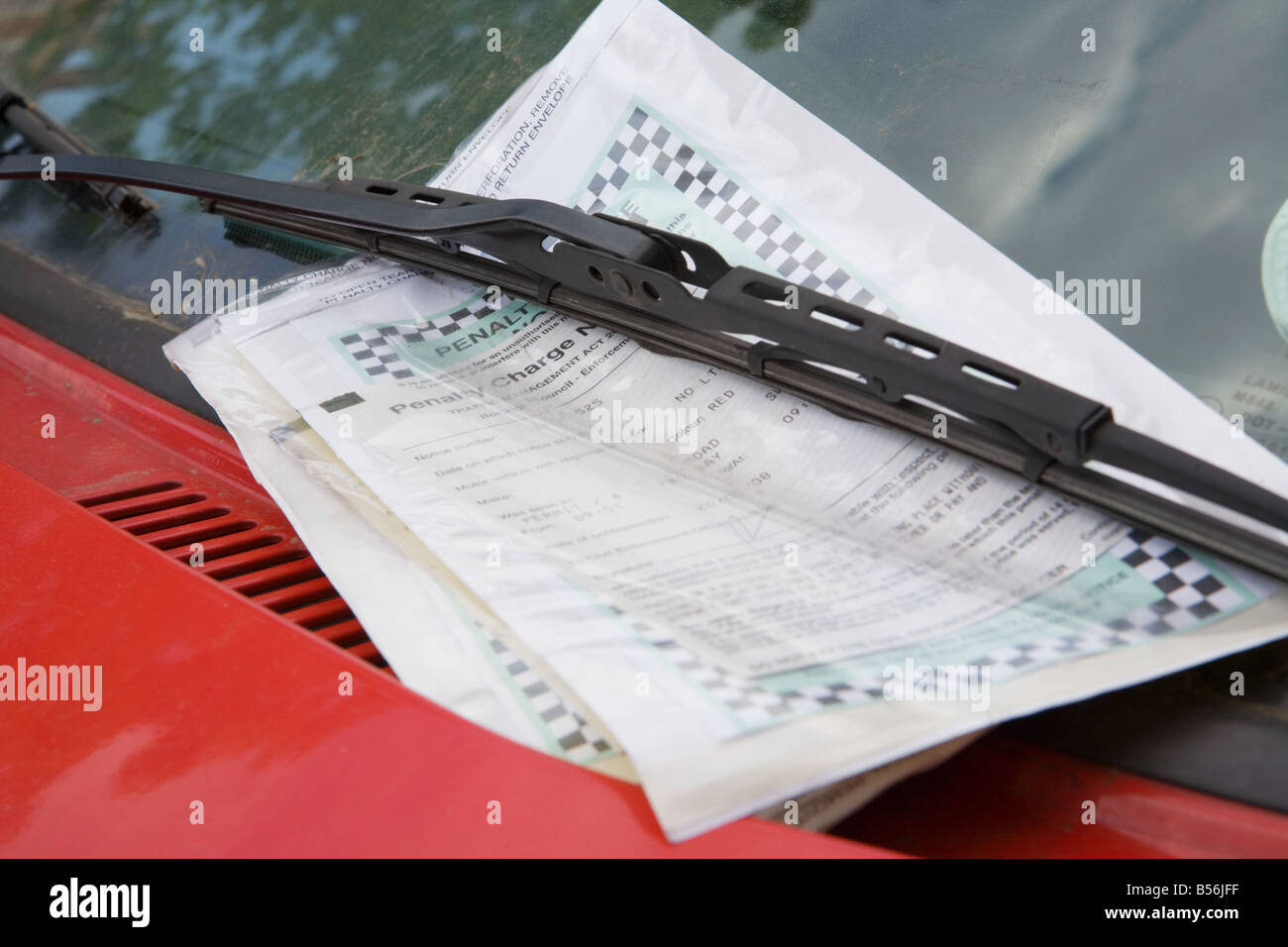 Parking ticket on a car Stock Photo - Alamy