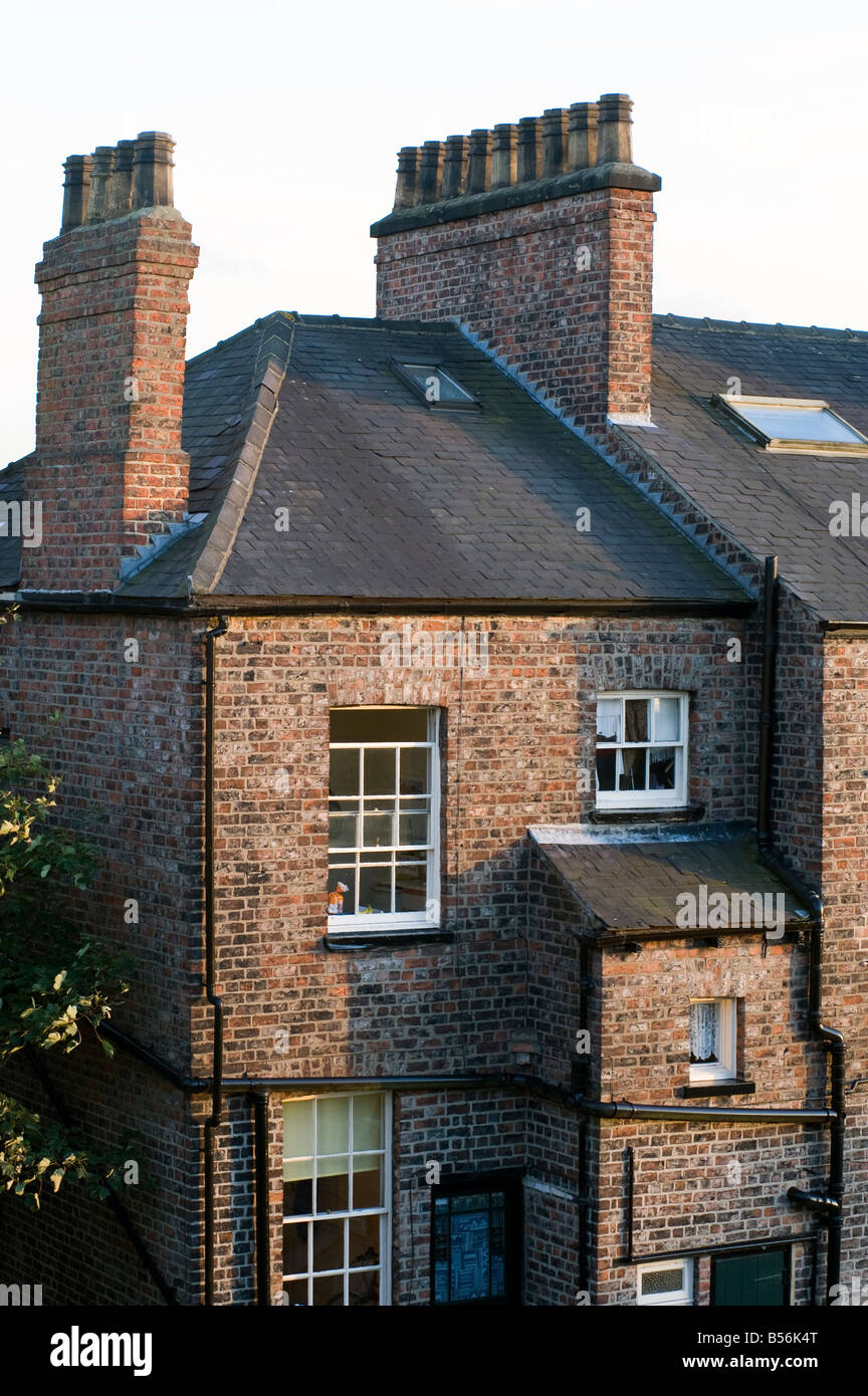 The rear of a brick terraced Victorian house in York Stock Photo - Alamy