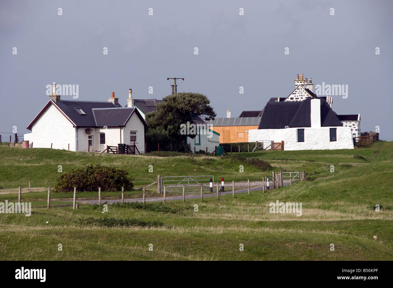 Scarinish Isle of Tiree Hebrides ScotlandHouses Stock Photo - Alamy