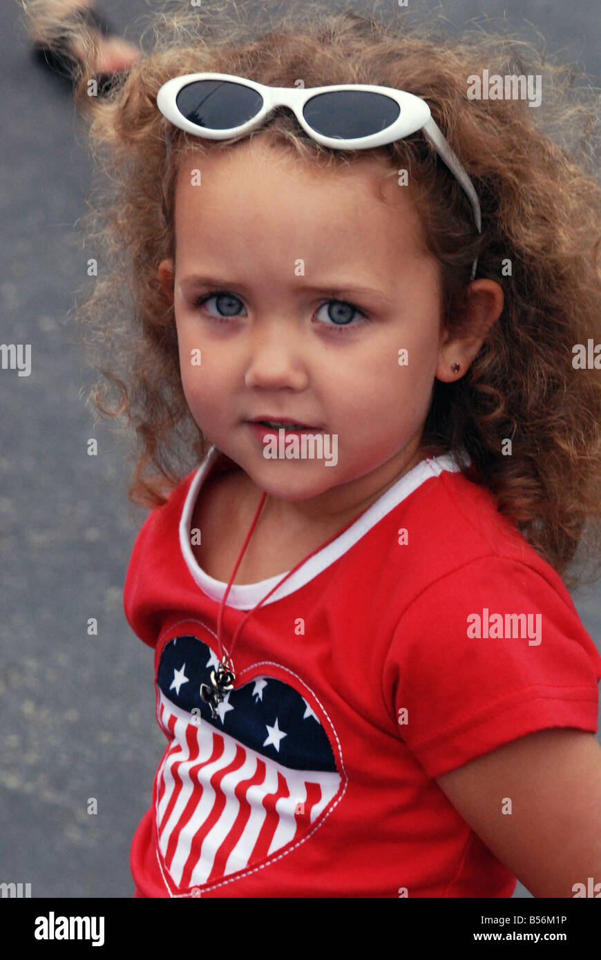 Young Girl 4th July Celebrations Stock Photo - Alamy
