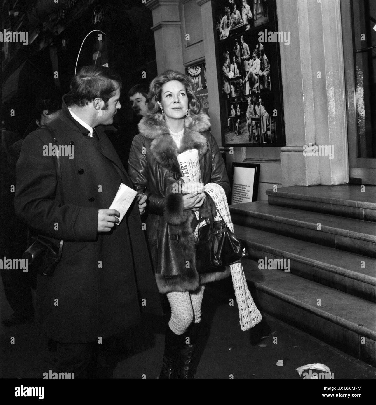 Rex harrison with wife rachel roberts Black and White Stock Photos ...