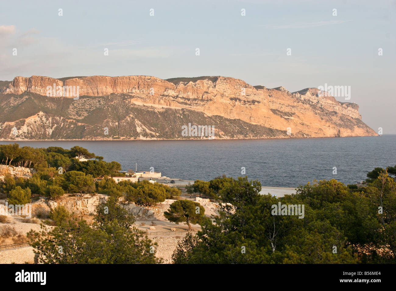 View of Calanque looking towards Cassis from Port Pin Provence France ...