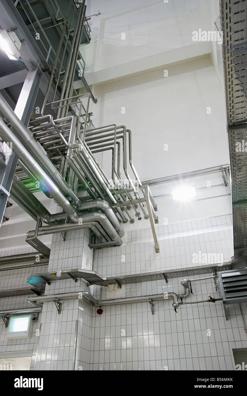 Industrial piping in a factory Stock Photo - Alamy