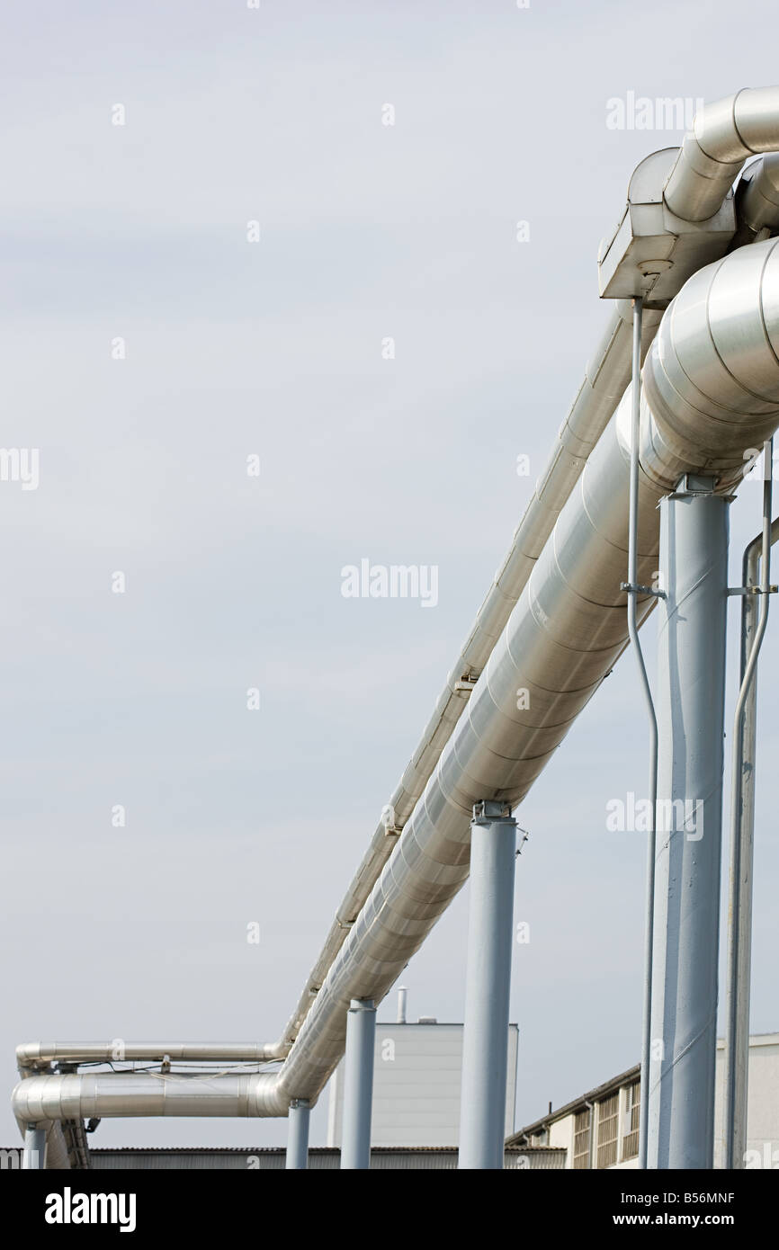 Industrial metal piping Stock Photo - Alamy