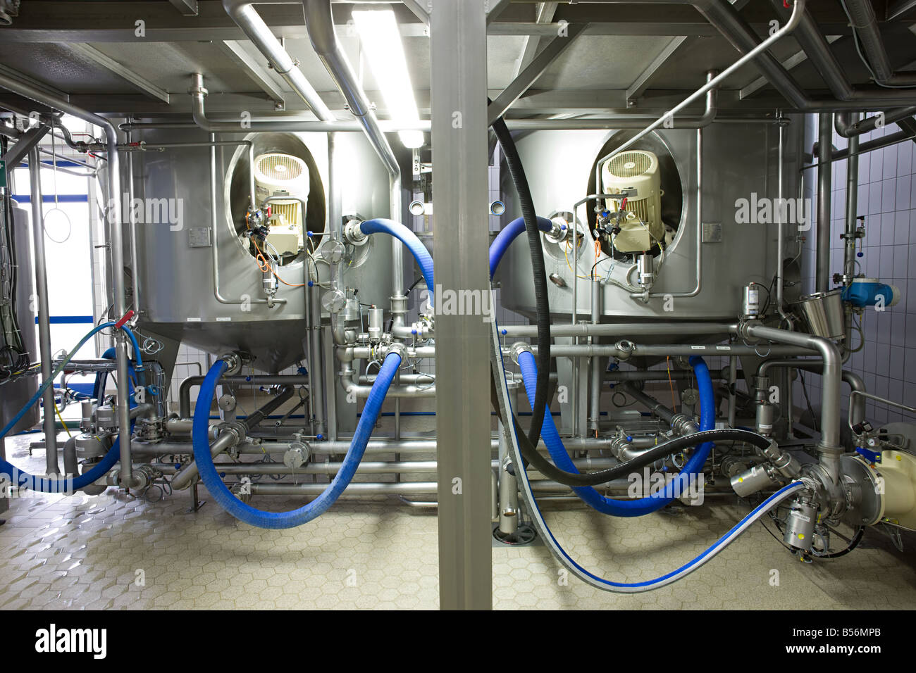 Machinery in a brewery Stock Photo - Alamy