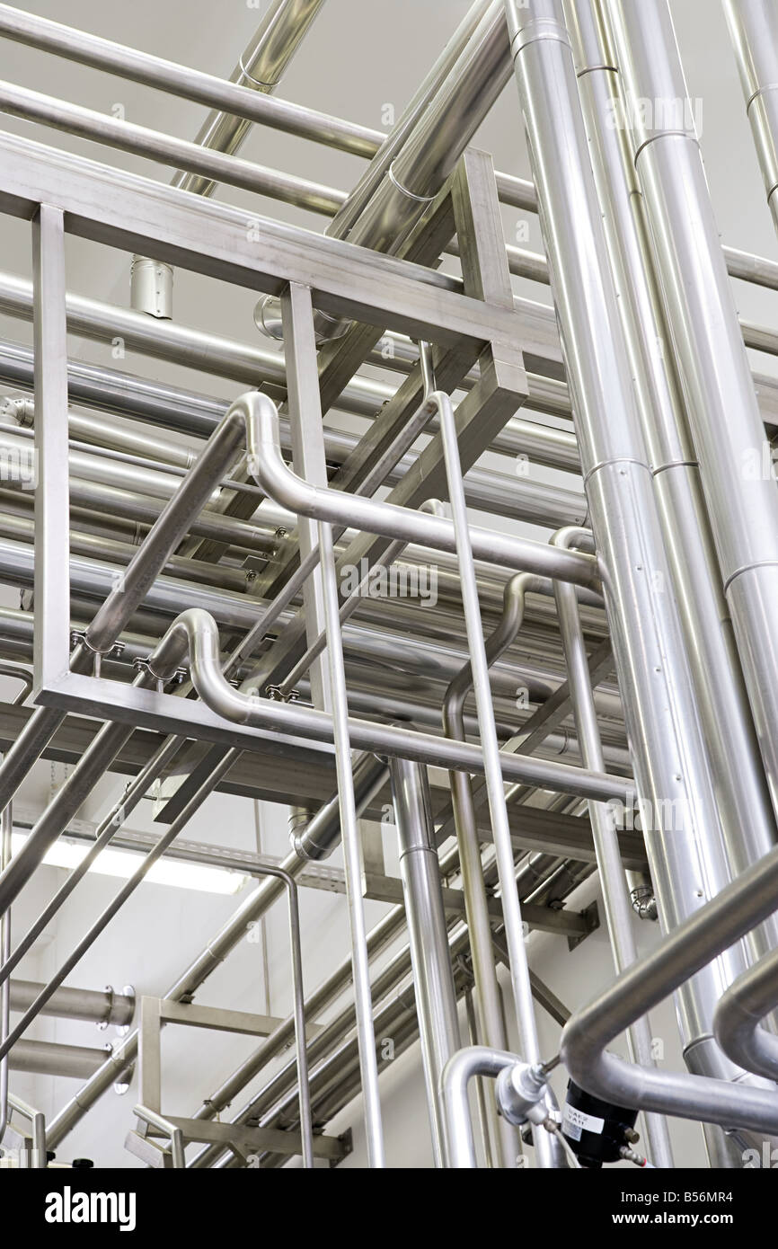 Industrial piping in a factory Stock Photo - Alamy