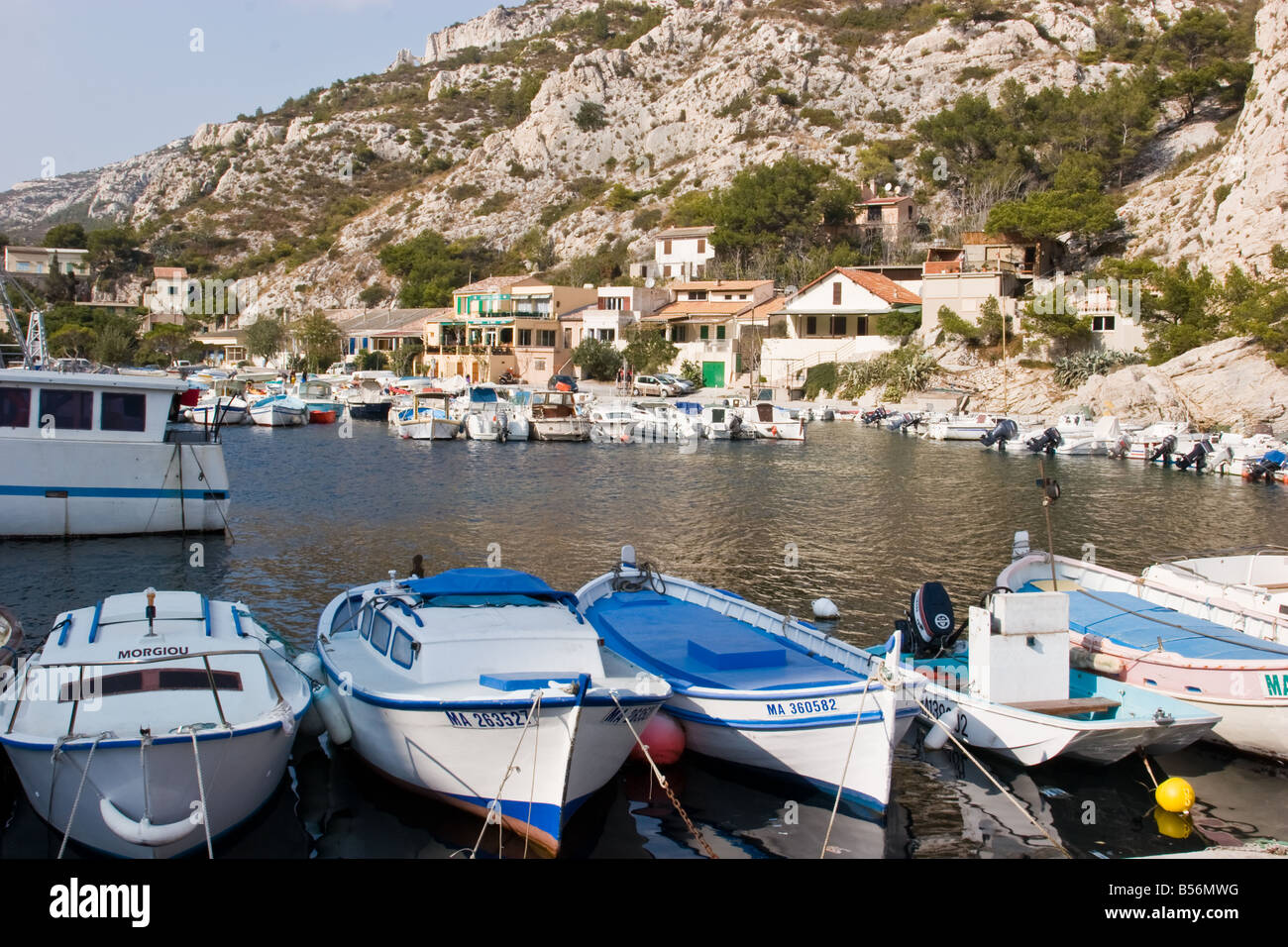 Harbour of Morgiou near Marseille Provence France Stock Photo - Alamy