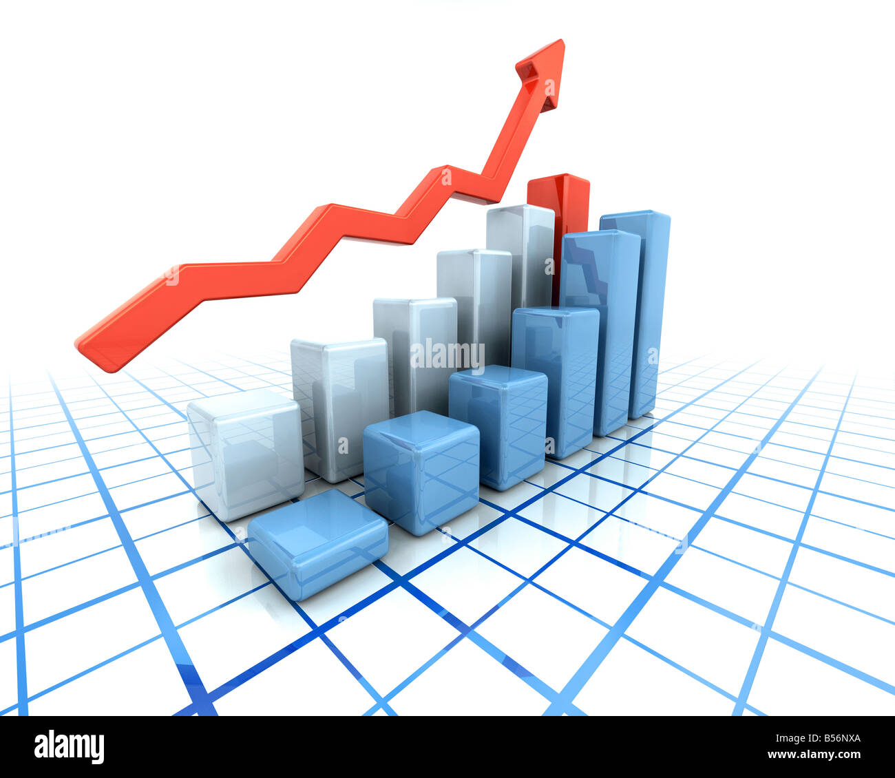 Chart showing rising profits Stock Photo - Alamy