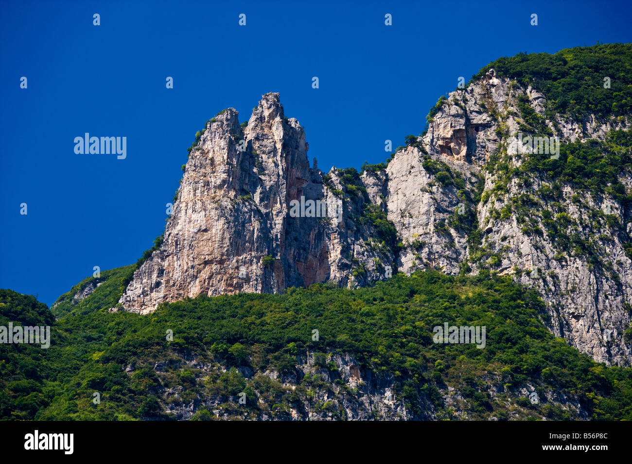 Goddess or Observing Clouds Peak aka Shennu Feng in the Wu Gorge in the ...