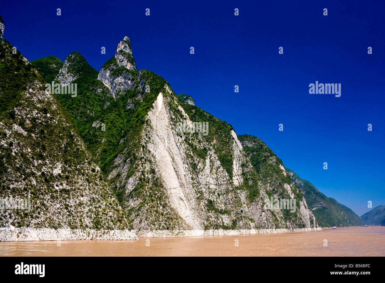Peak in the Wu Gorge in the Three Gorges area of the Yangzi River China ...