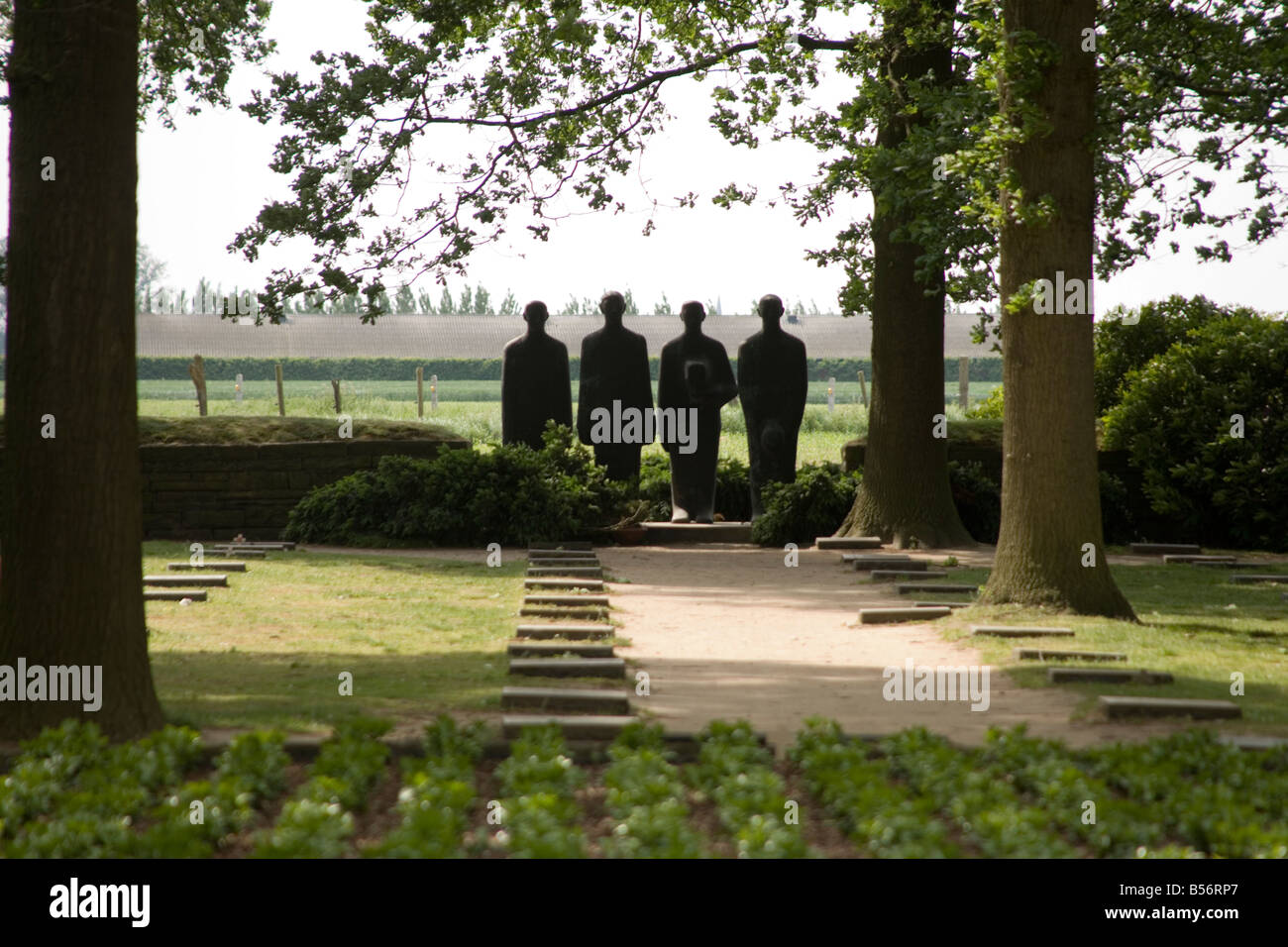 Langemarck German cemetery and the sculptures designed by Emil Krieger ...