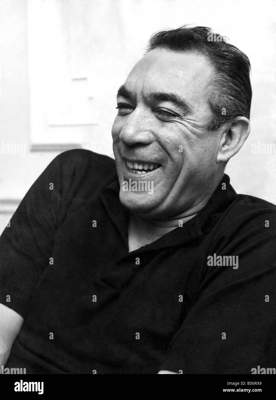 Portrait of American actor Anthony Quinn. July 1964 P009708 Stock Photo ...