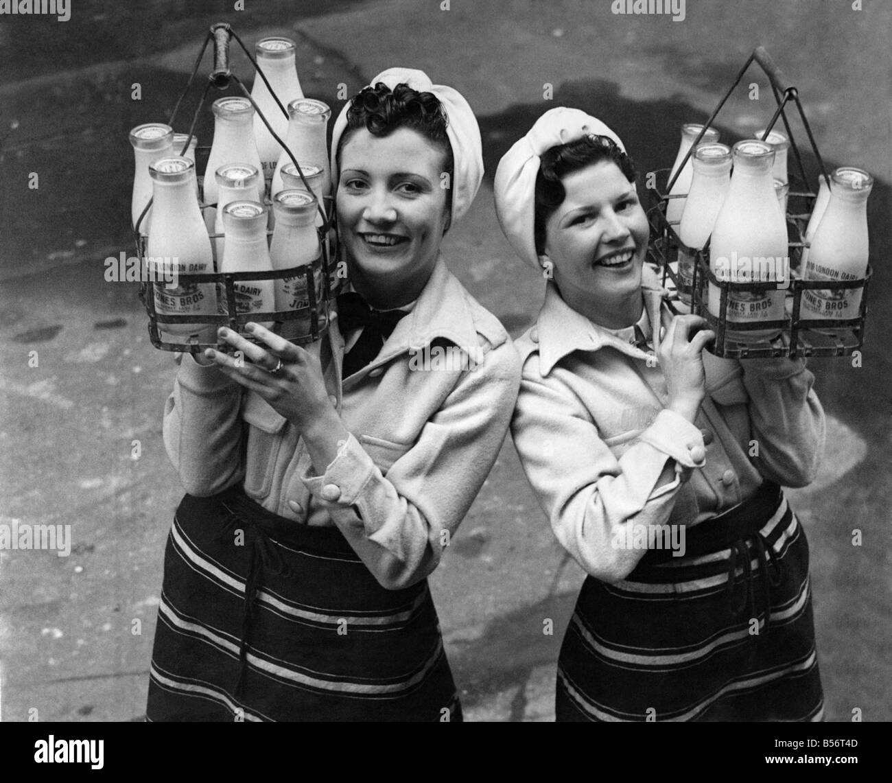 20 years old Benci James and 22 year old Ellen Long two milk rounds ...