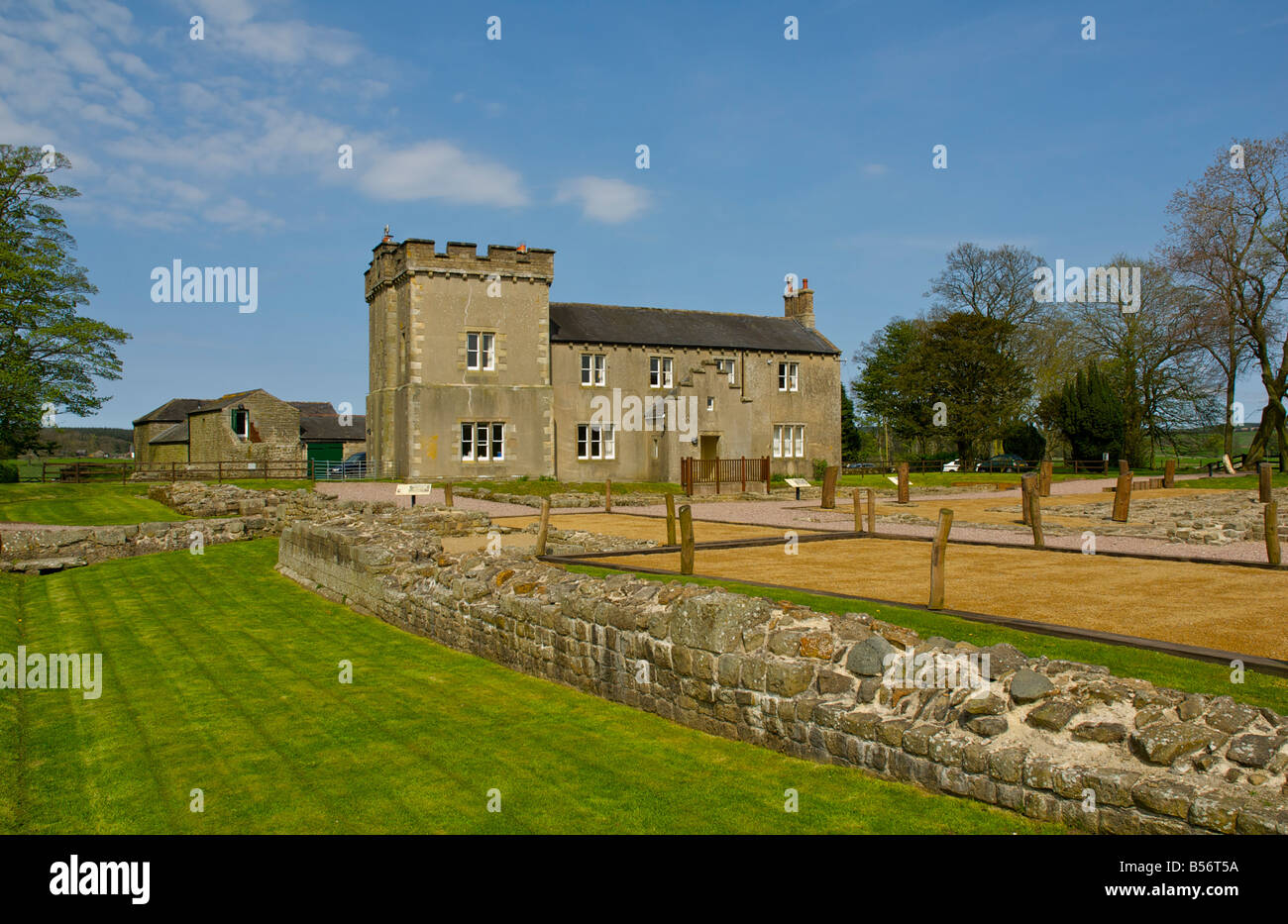 Birdoswald Roman fort, on Hadrian's Wall, near Gilsland, Cumbria UK ...