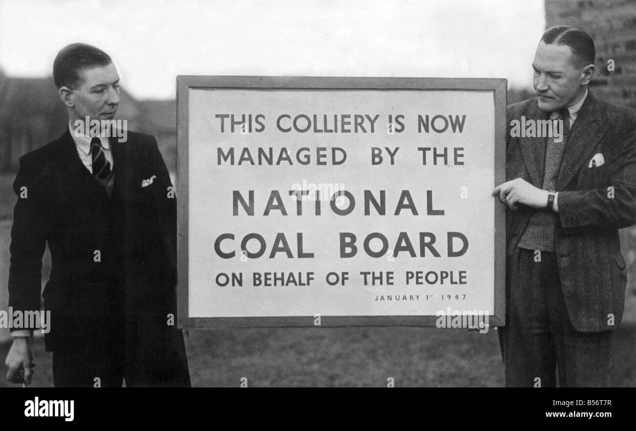 A specimen National Coal Board notice to be displayed at all collieries ...