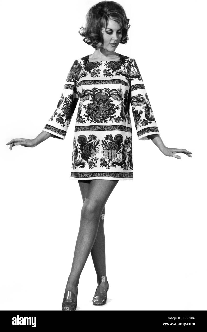 Reveille Fashions: Delia Freeman modelling mini dress. April 1969 ...