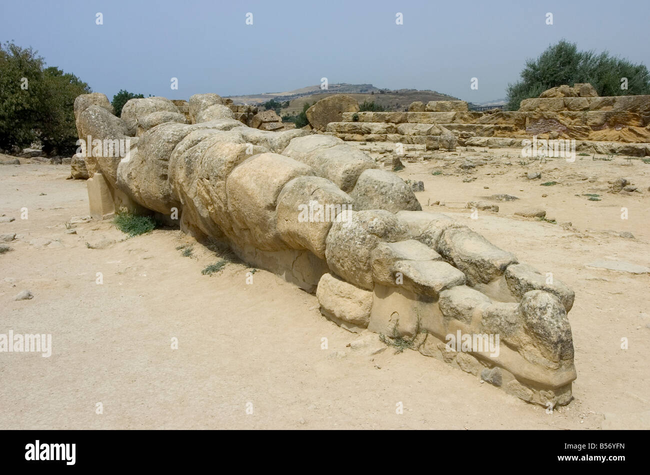 Reproduction of a fallen "telamone" - a 7.5M figure used as a column in ...