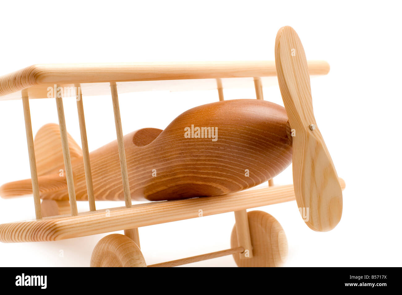 object on white wooden toy airplane Stock Photo - Alamy