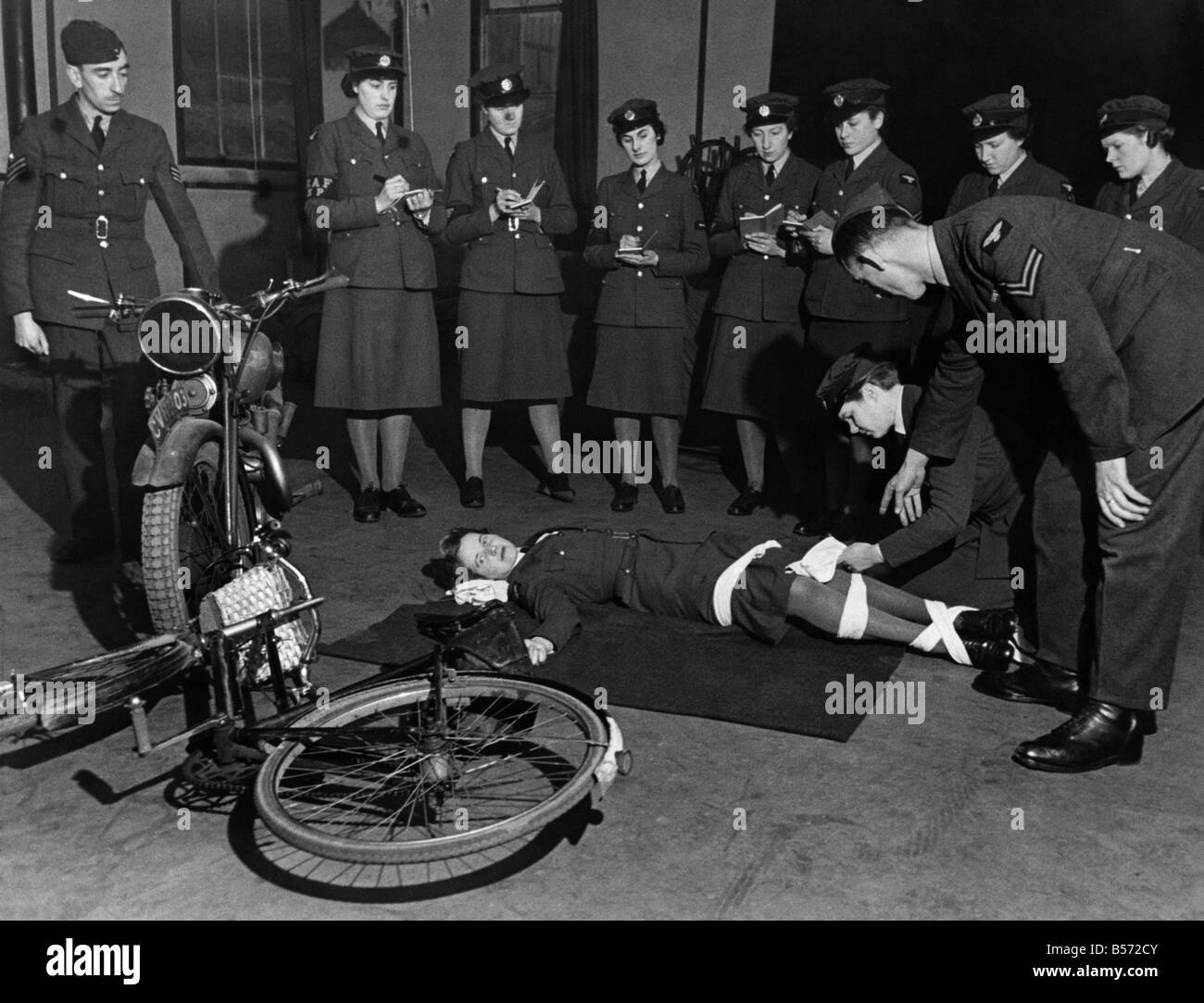 World War II Women. W.A.A.F. Service police women in training. W.A.A.F ...