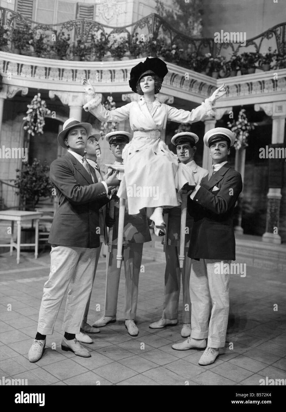 A scene from the plauy Tina at the Adelphi Theater. Miss Mable Sealby ...