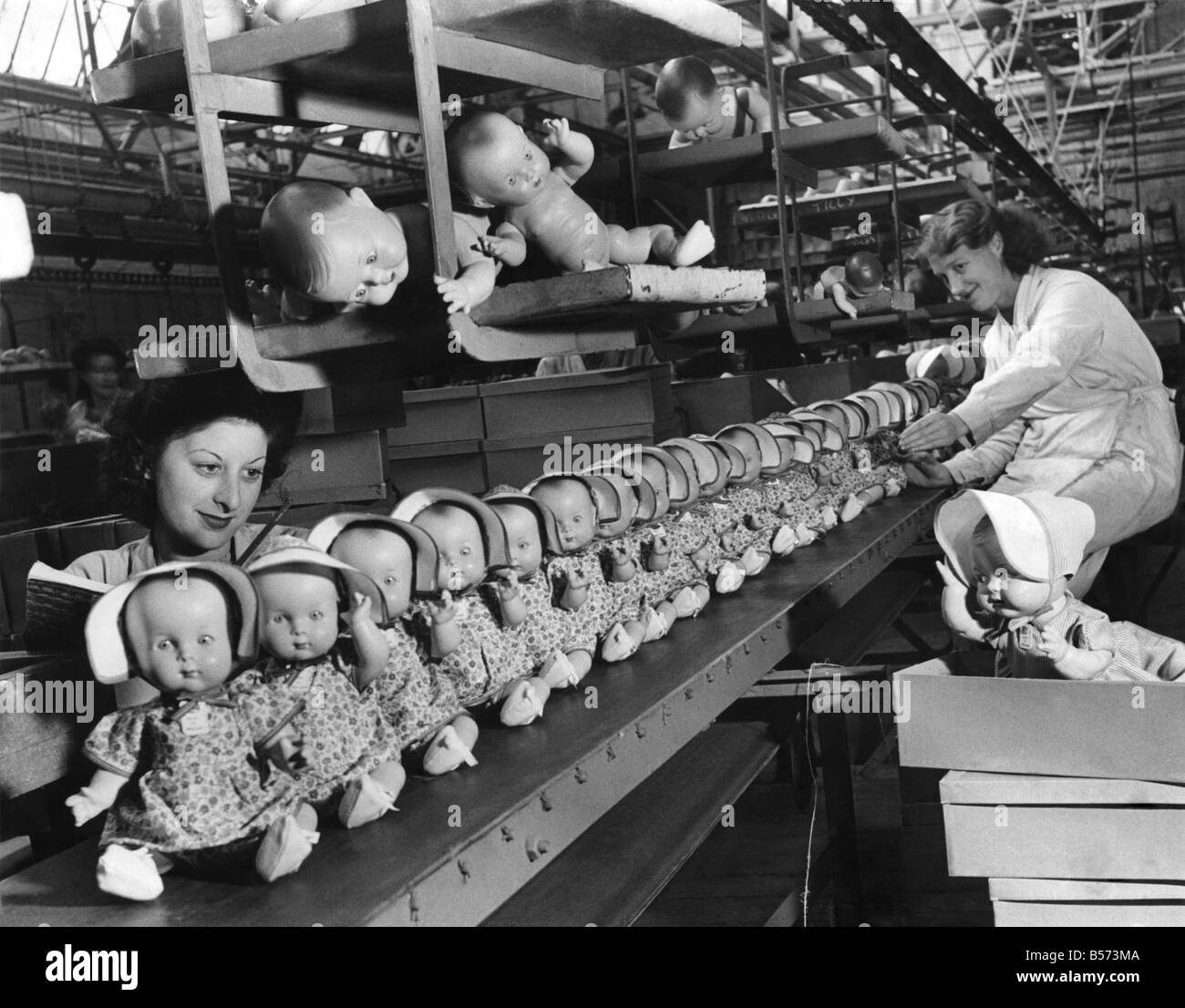 Some of these 1947 dolls for your children are coming off the moving ...