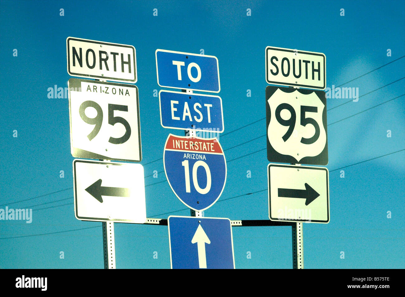 Junction of Highway 95 with Interstate 10 in Phoenix Arizona Stock ...