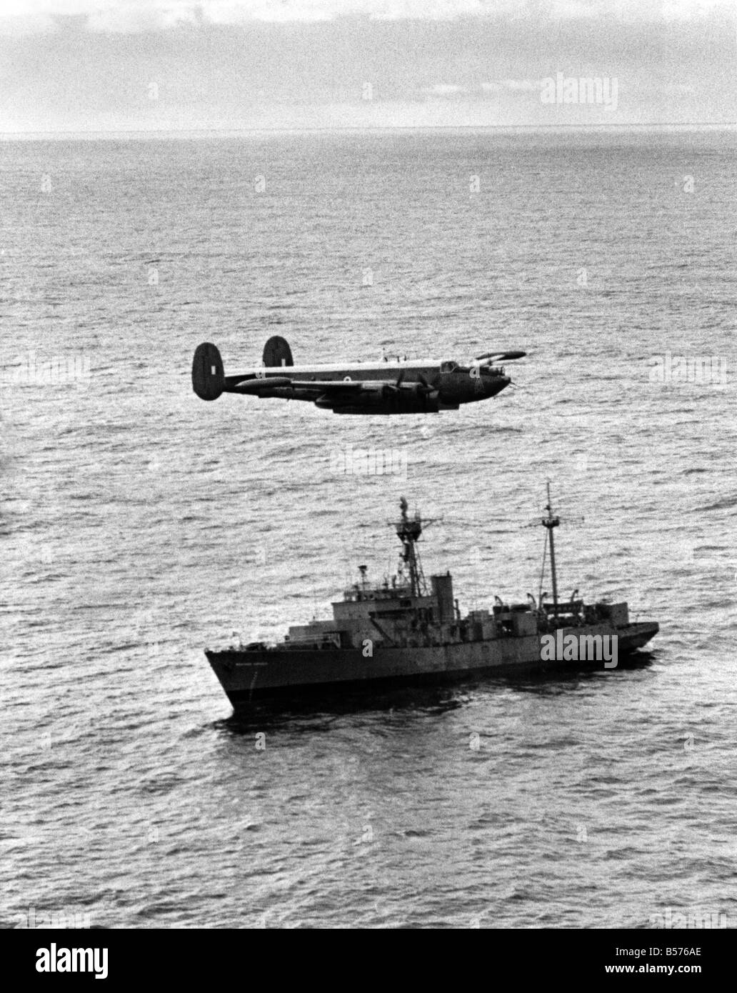 Pictures of drop over weather ship India from RAF Shackleton of 204 ...