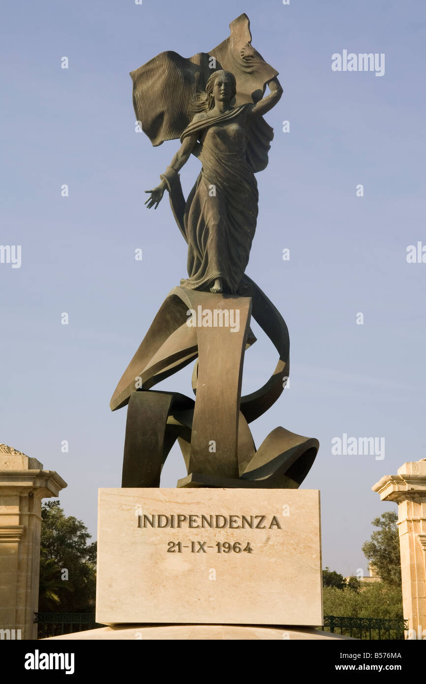 Malta Valletta Independence memorial Stock Photo - Alamy