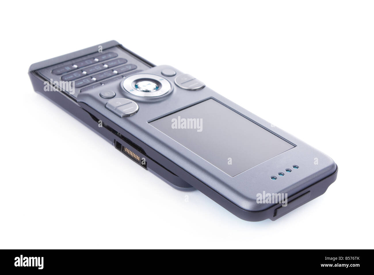 Modern multimedia phone isolated on white background Stock Photo - Alamy