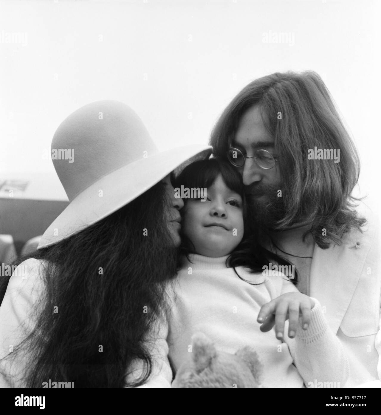 Beatle John Lennon and his wife Yoko Ono left Heathrow Airport London this afternoon (Sat) to ...