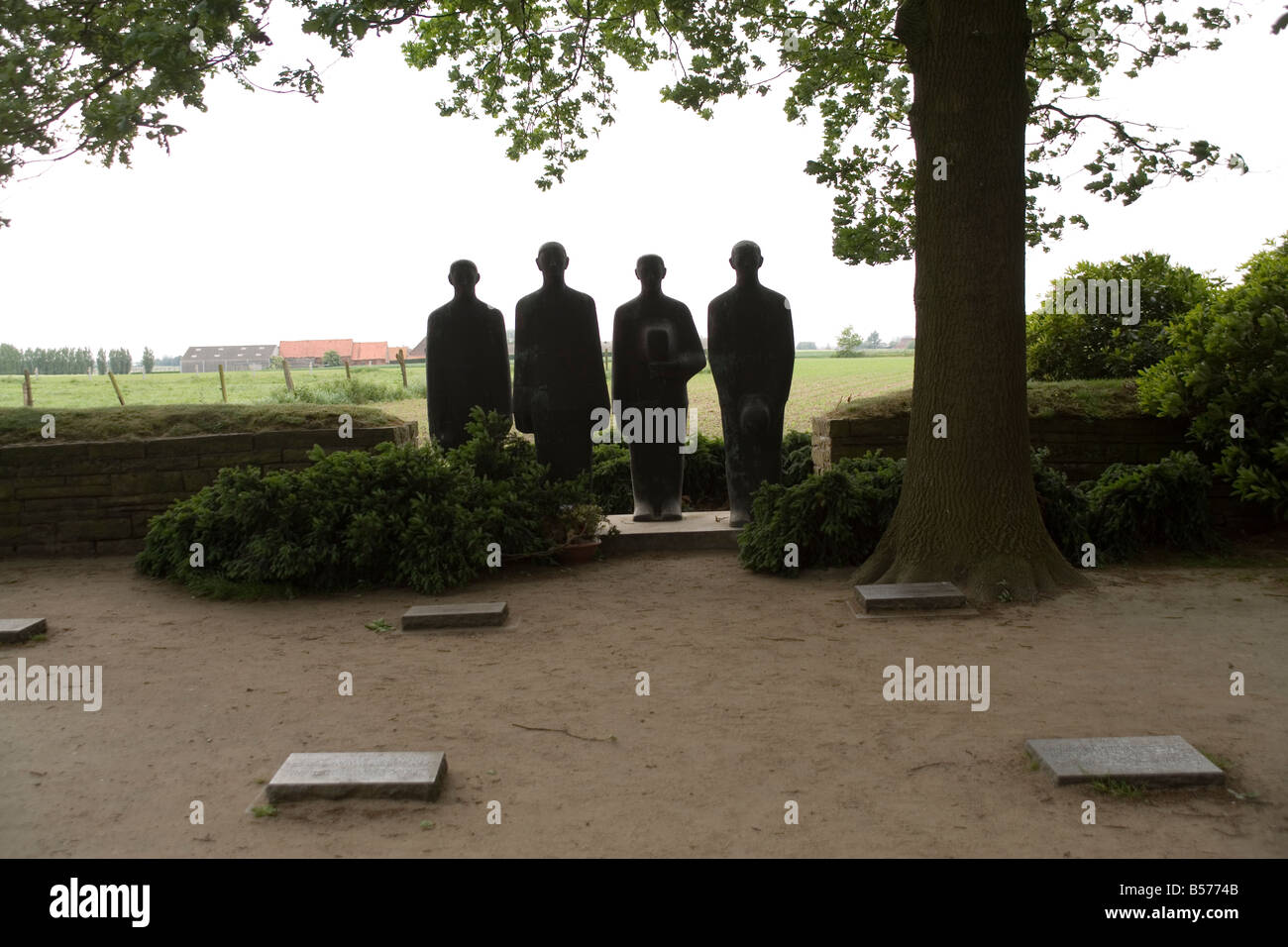 Langemarck German cemetery and the sculptures designed by Emil Krieger ...