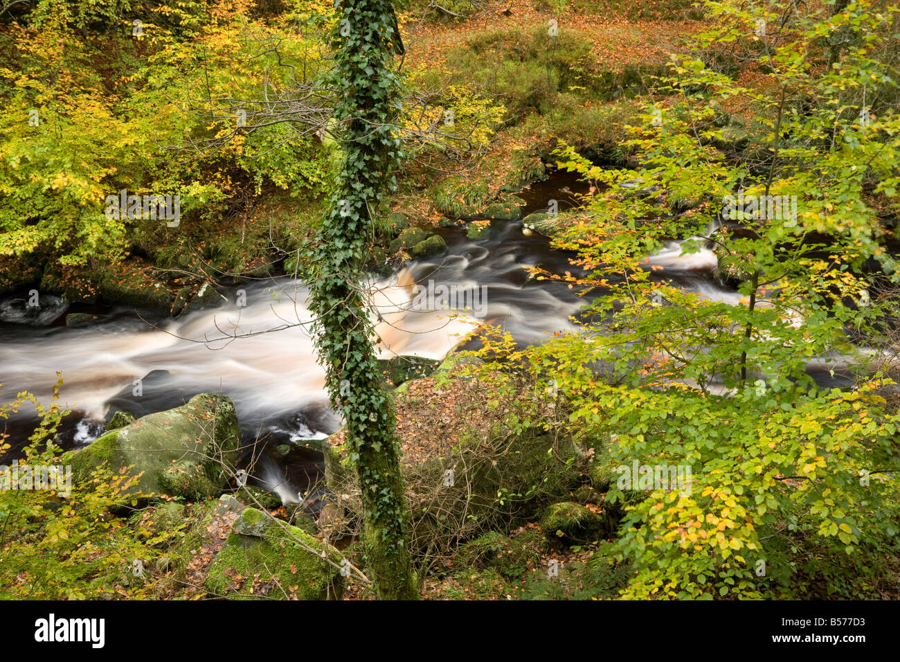 Hebden water running through Hebden Dale near Hebden Bridge Stock Photo ...