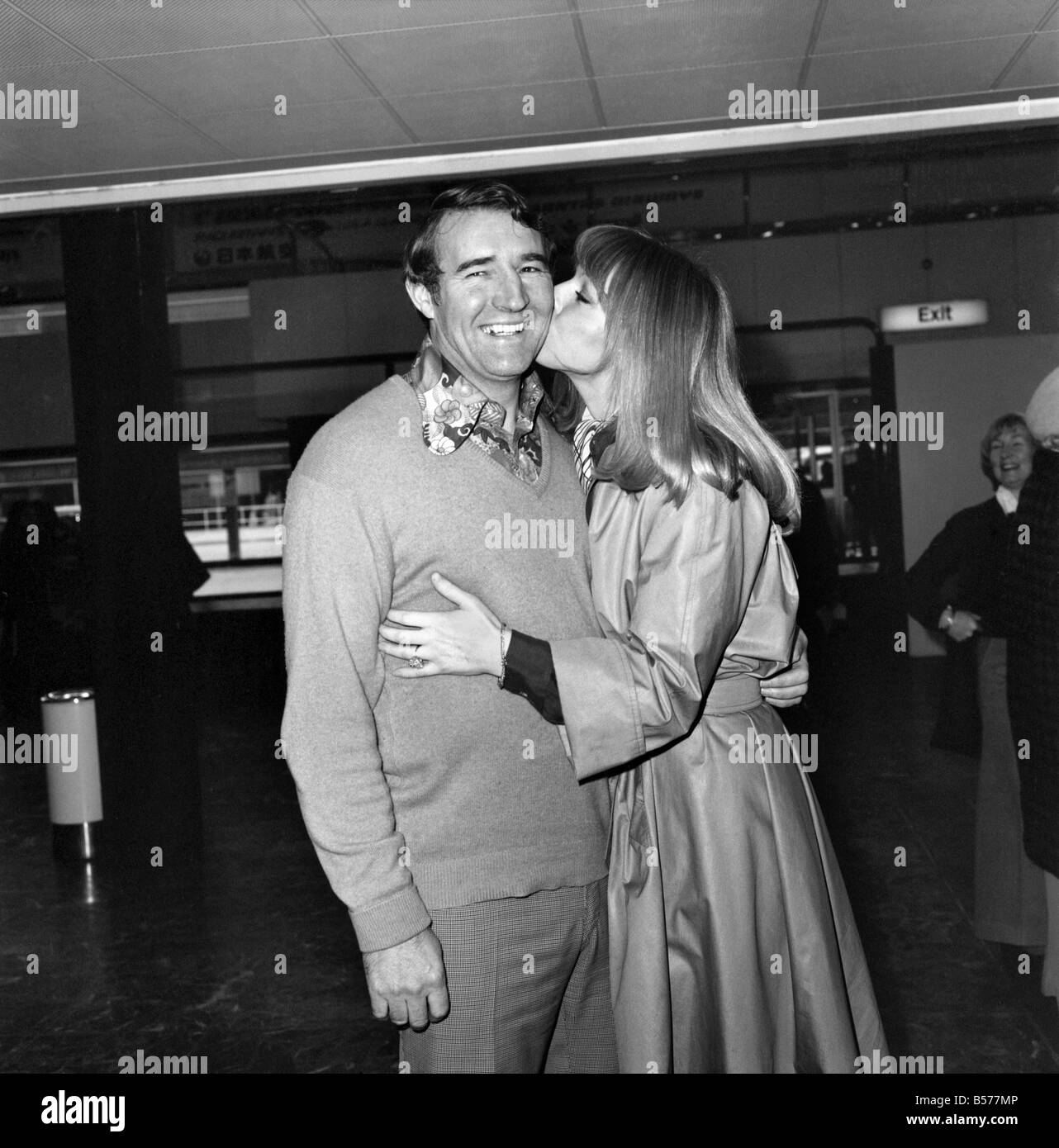 Ex Bunny Serena Williams with football manager Malcolm Allison ...