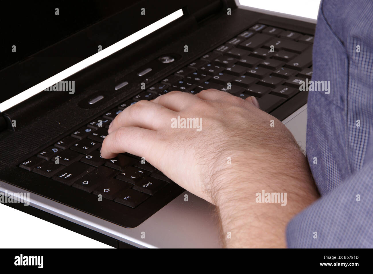 student working with his laptop Stock Photo - Alamy