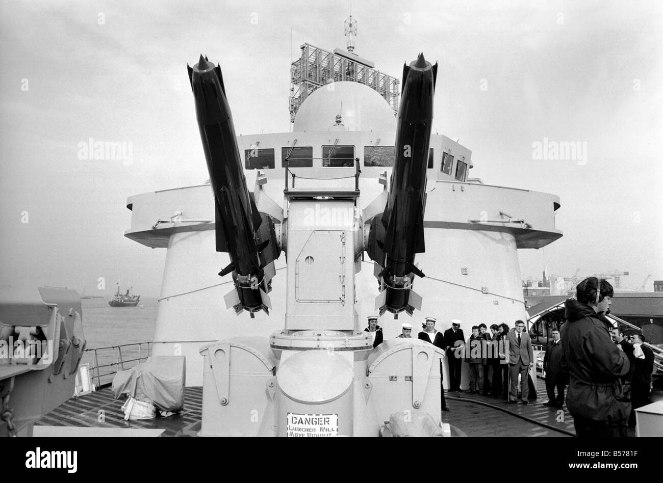H.M.S. Sheffield at Portsmouth. The new H.M.S. Sheffield is first of a ...
