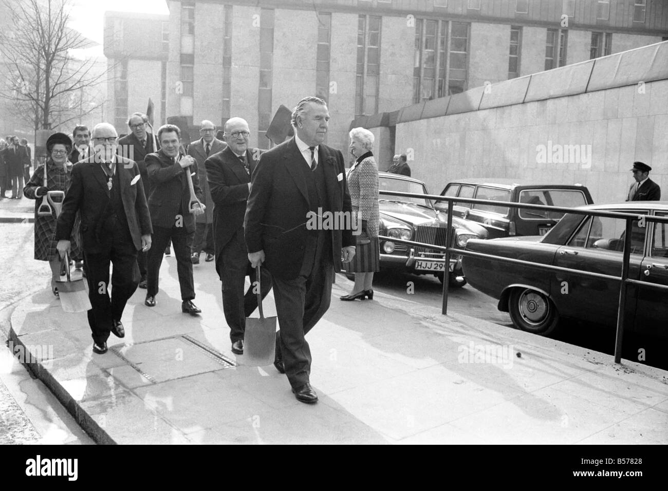 Unusual/Men/Marching: "Garden Spades" on parade in the city. February ...
