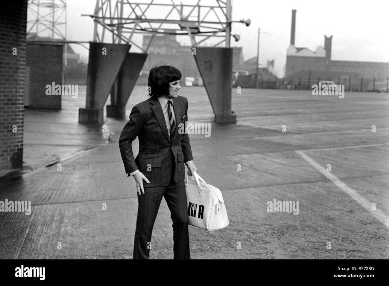 George Best right as he left Old Trafford ground to board the coach on ...