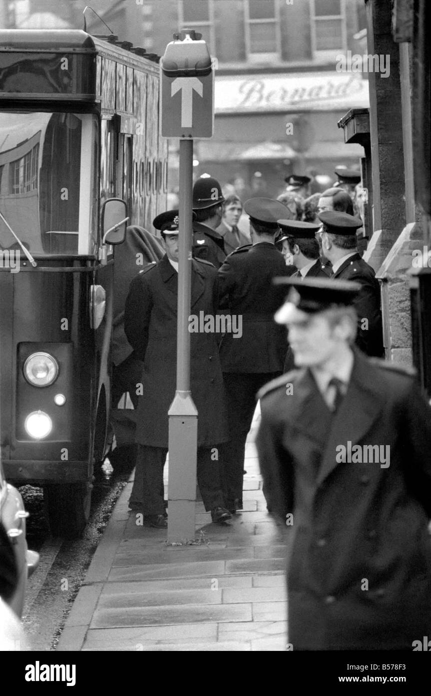 Guildford bombers case: The bombers arrive at the court in a police van ...