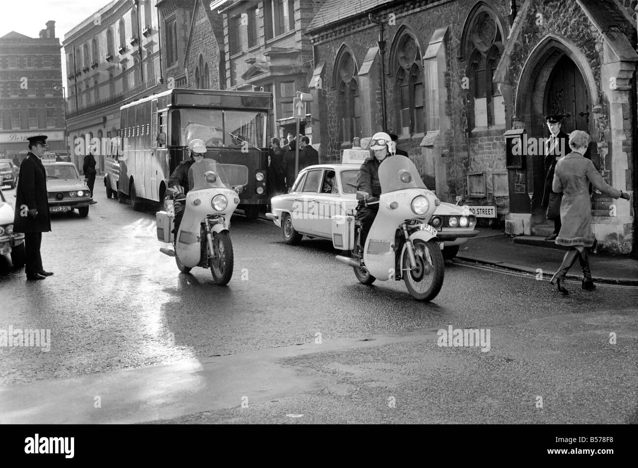 Guildford bombers case: The bombers arrive at the court in a police van ...