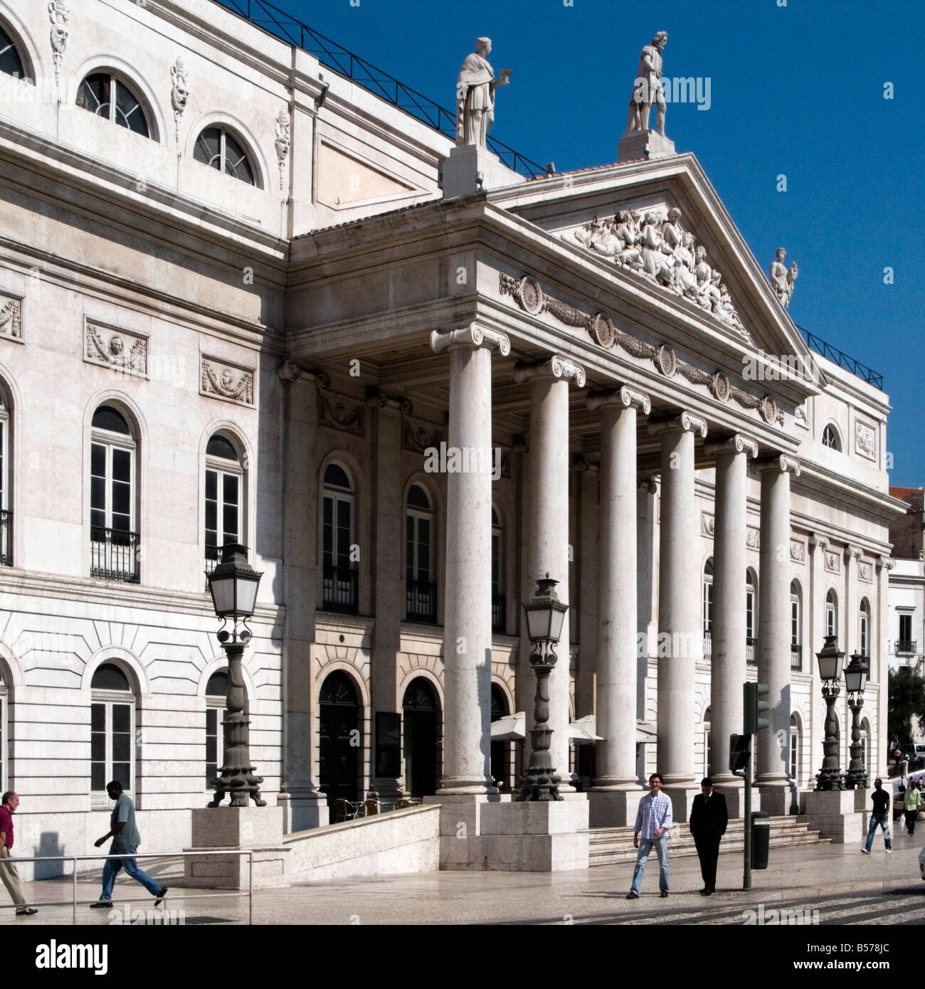 Teatro Nacional Dona Maria II, Rossio (praca Dom Pedro IV), Lisbon ...